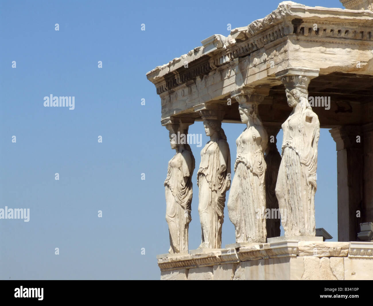 Caryatids of the Erechteion by parthenon in athens Stock Photo - Alamy