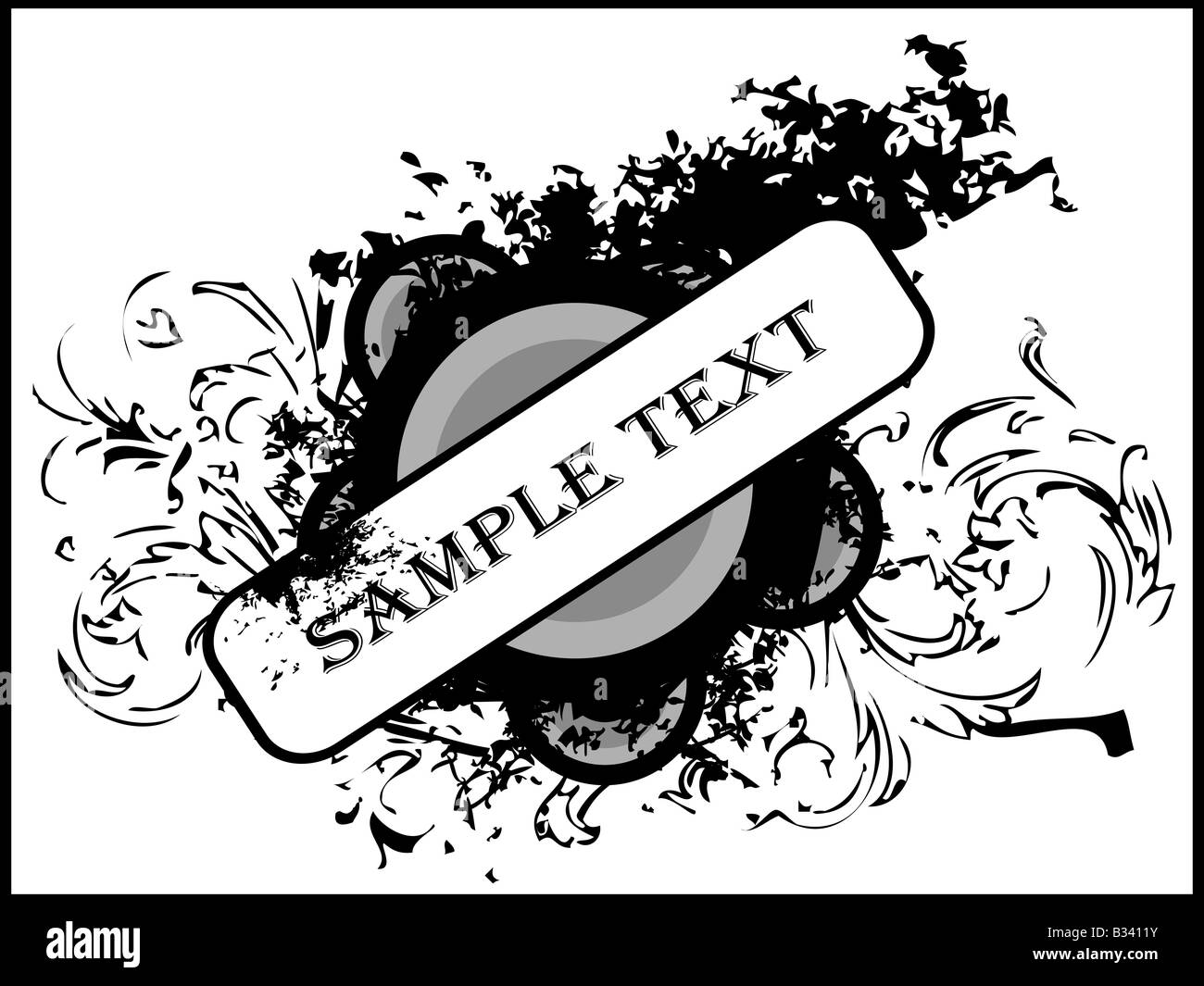 Circle template text on Black and White Stock Photos & Images - Alamy