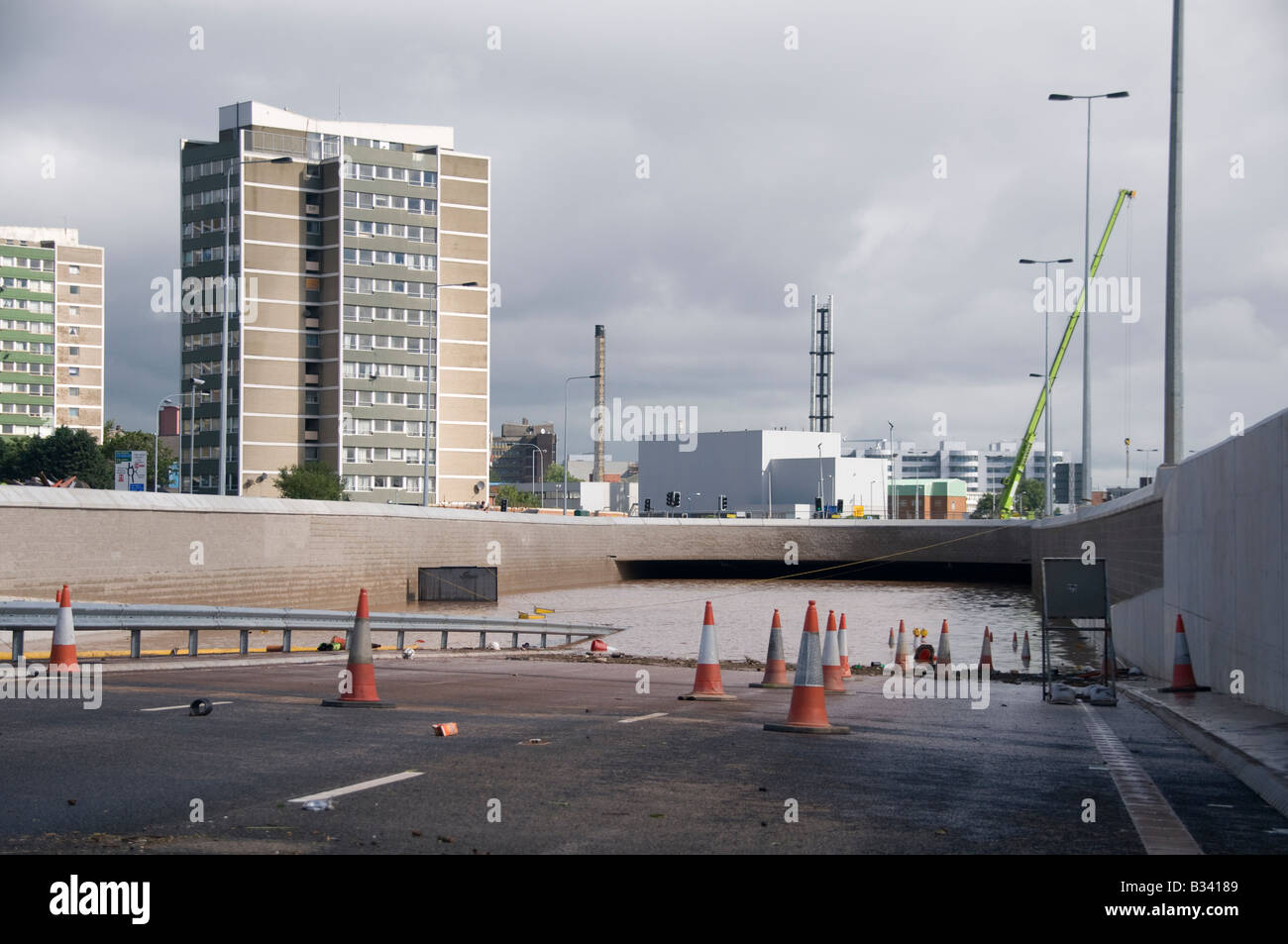 Broadway Roundabout, Westlink, Belfast under 5m of floodwater ...