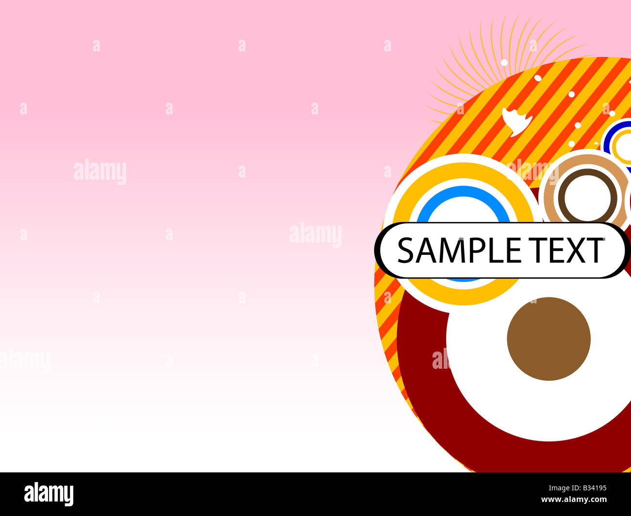 text-box with striped circles Stock Photo - Alamy