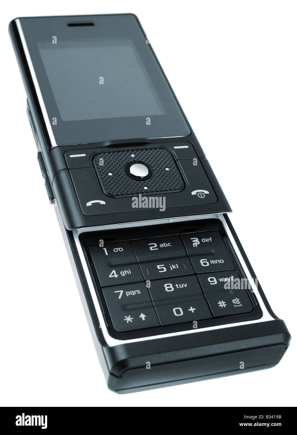 Gray mobile phone isolated on white background Stock Photo - Alamy