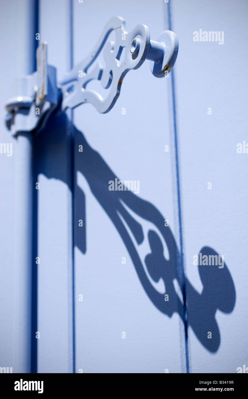 french shutter closing handle Stock Photo - Alamy