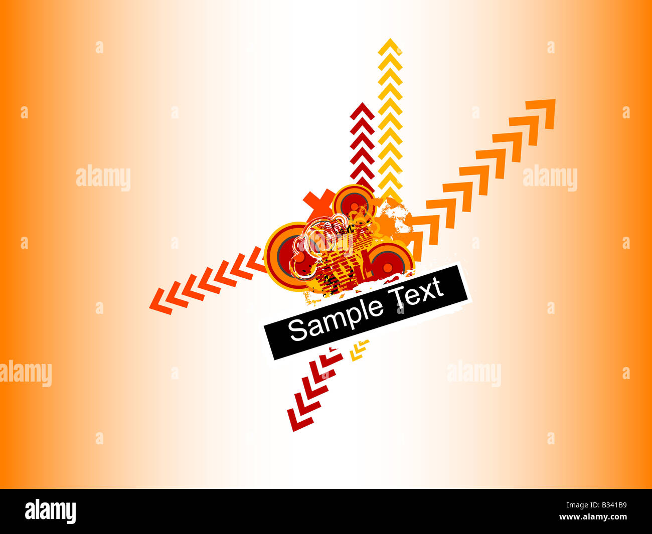 text-box with grungy circles Stock Photo - Alamy
