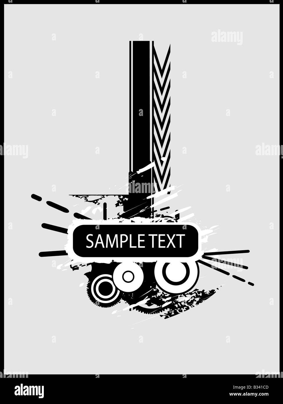 gungy circle and sample-text Stock Photo - Alamy