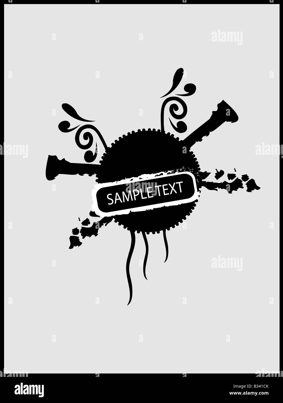 swirly circle and text-template Stock Photo - Alamy