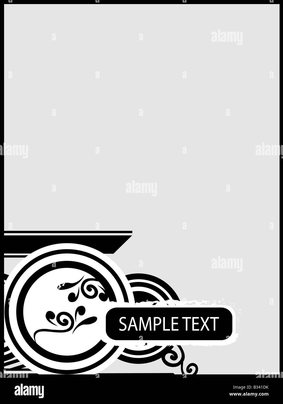 sample-text with swirly circles Stock Photo - Alamy