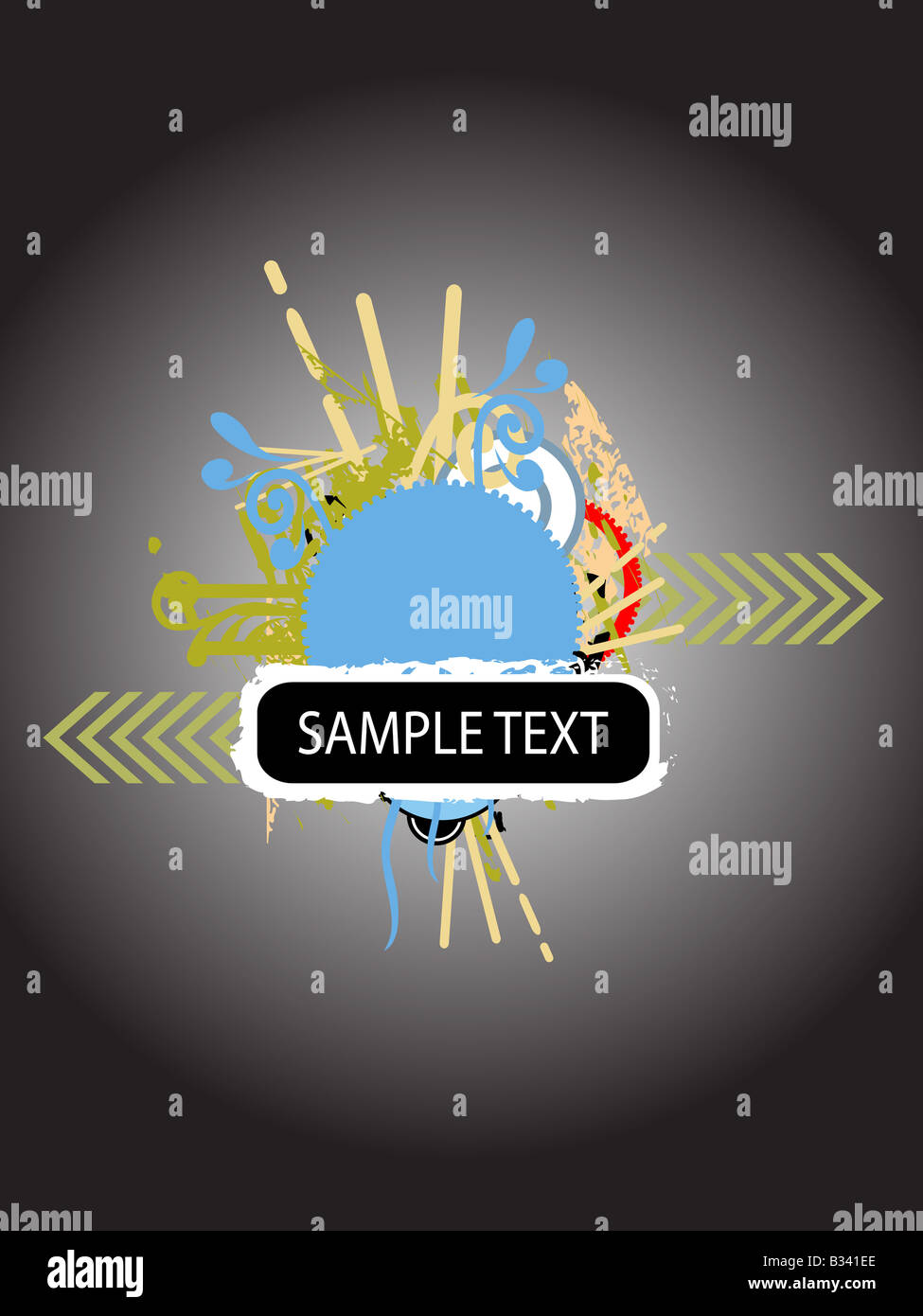 Swirly design text box hi-res stock photography and images - Alamy