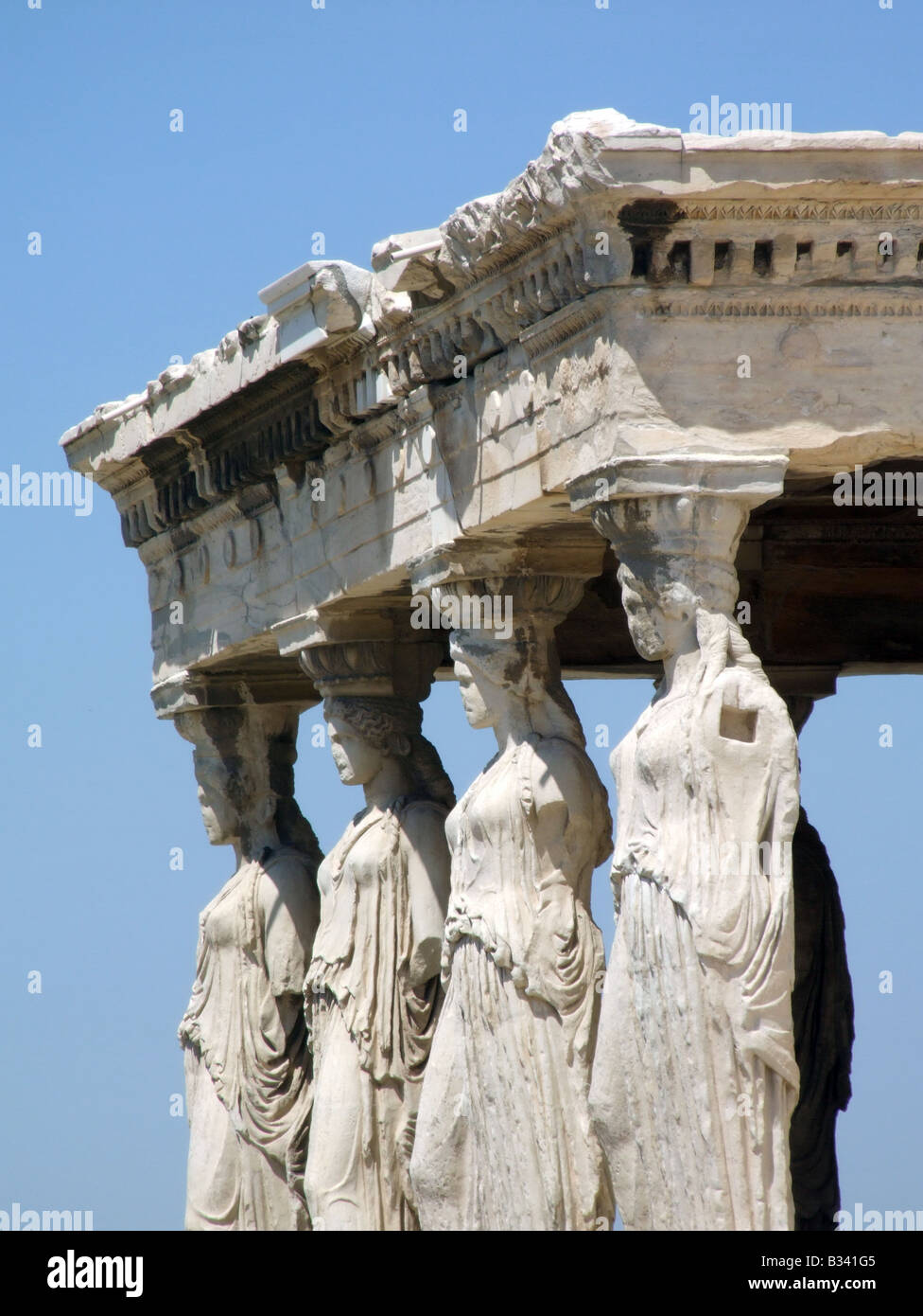 Caryatids of the Erechteion by parthenon, athens Stock Photo - Alamy