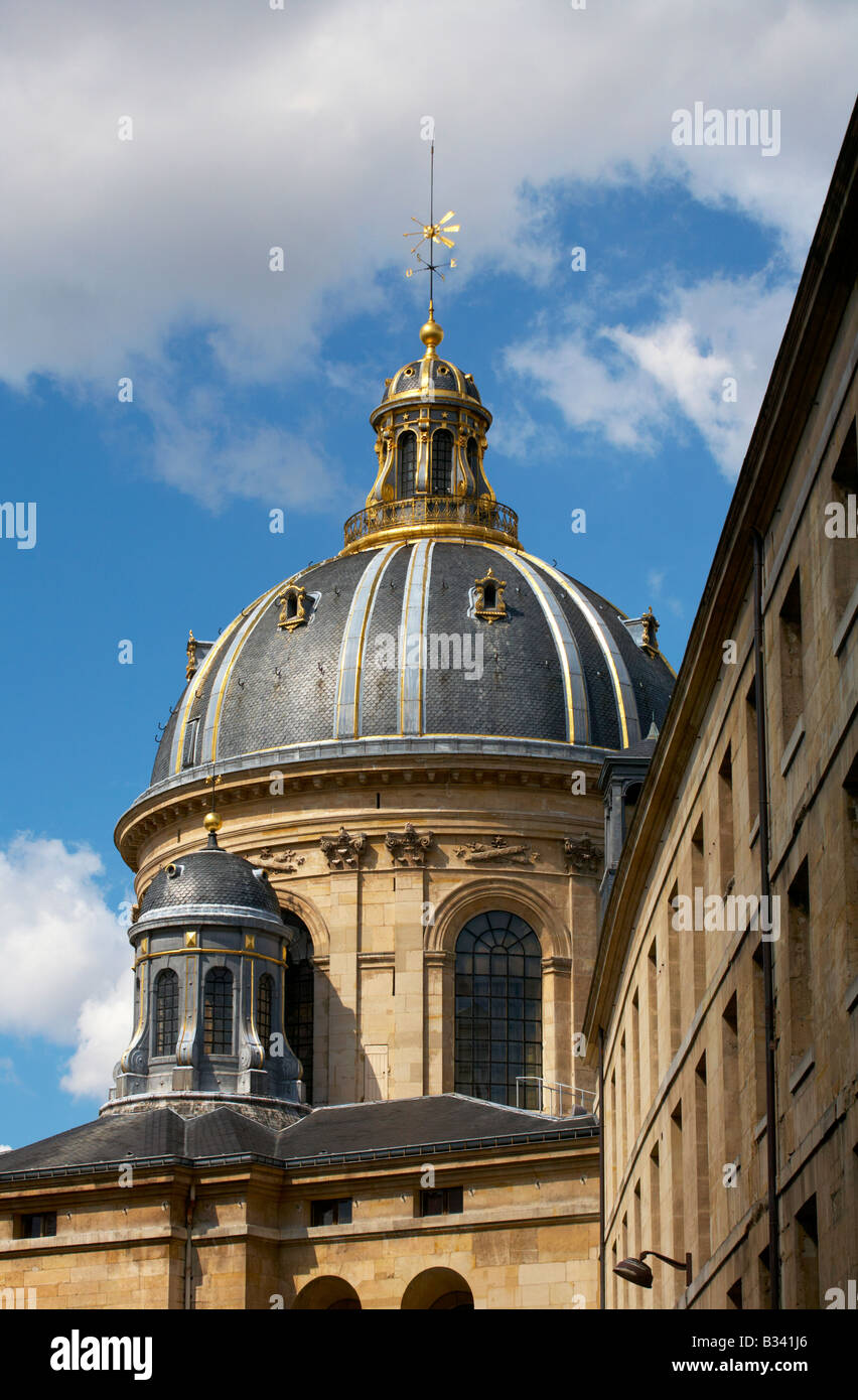The dome of the Institut de France Paris France Stock Photo - Alamy