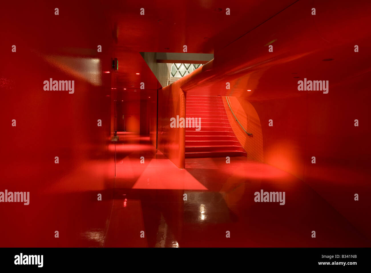 Red Hall Seattle Central Library Seattle Washington Stock Photo - Alamy