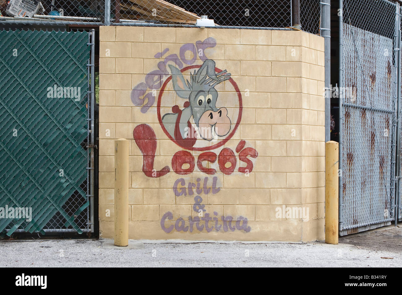 Senor Loco's Grill and Cantina Hand Painted Sign (Closed Business Stock ...
