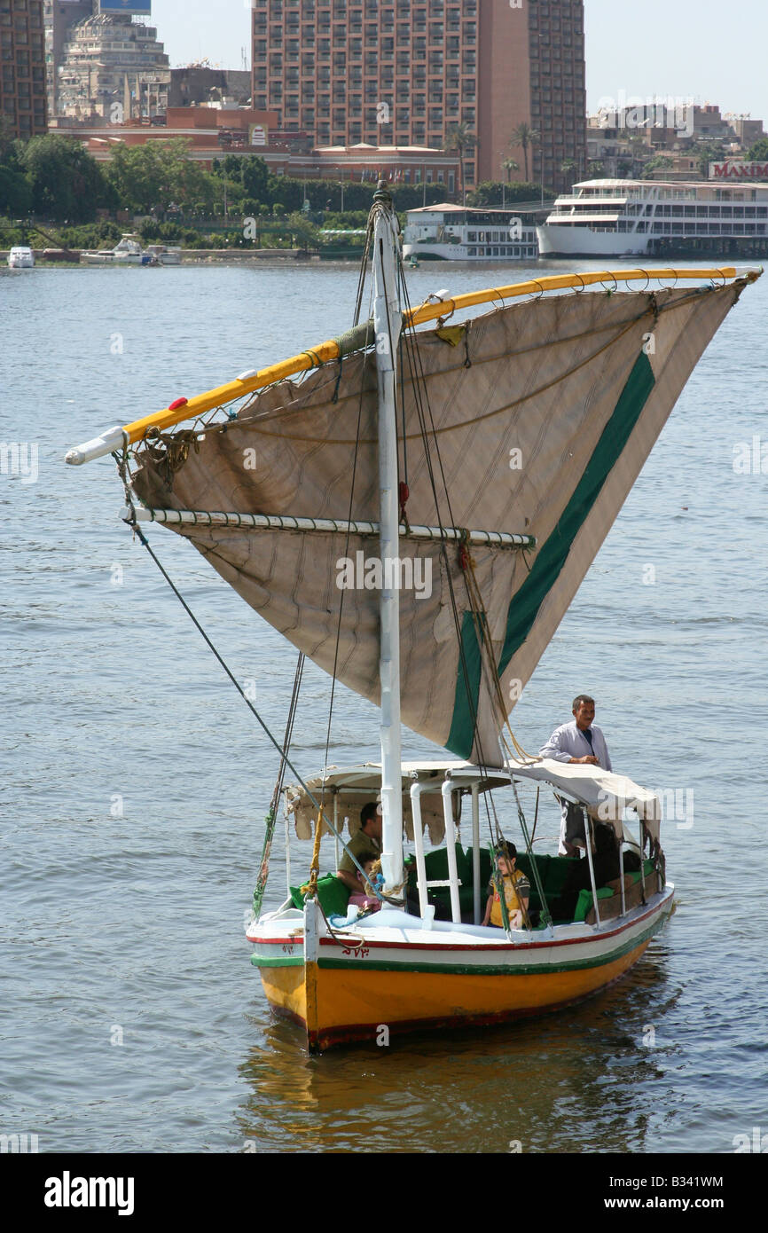 sailing boat in nile river, cairo, egypt Stock Photo - Alamy