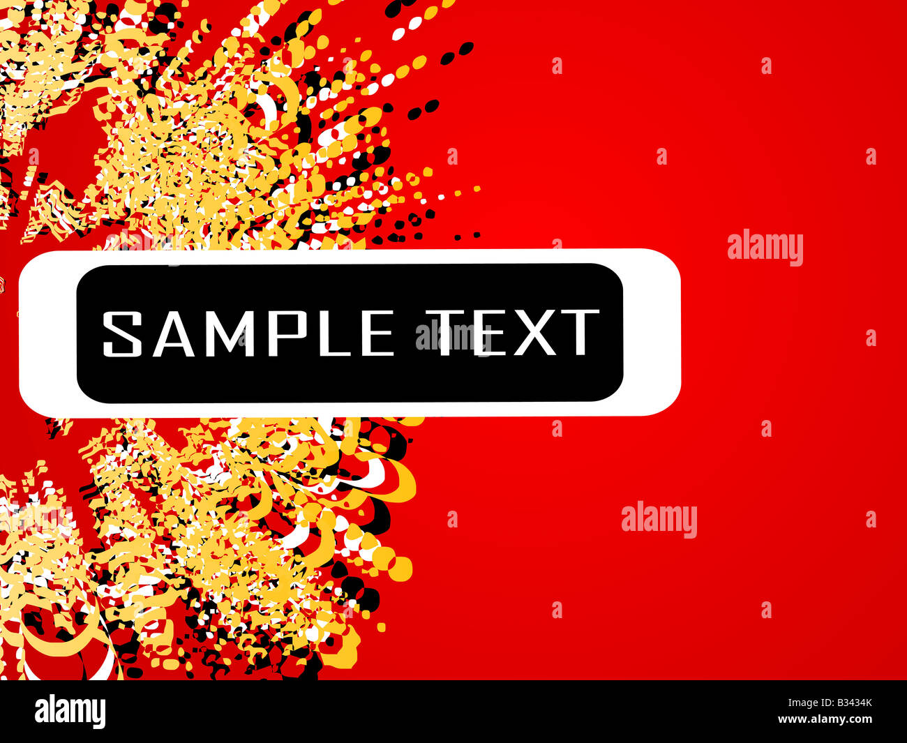 splattered design with sample text Stock Photo - Alamy