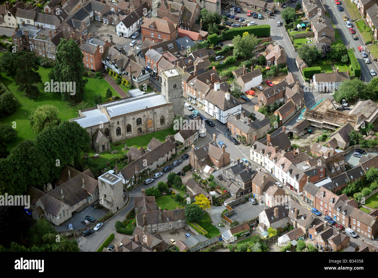 Aerial View Of Much Wenlock High Resolution Stock Photography and ...