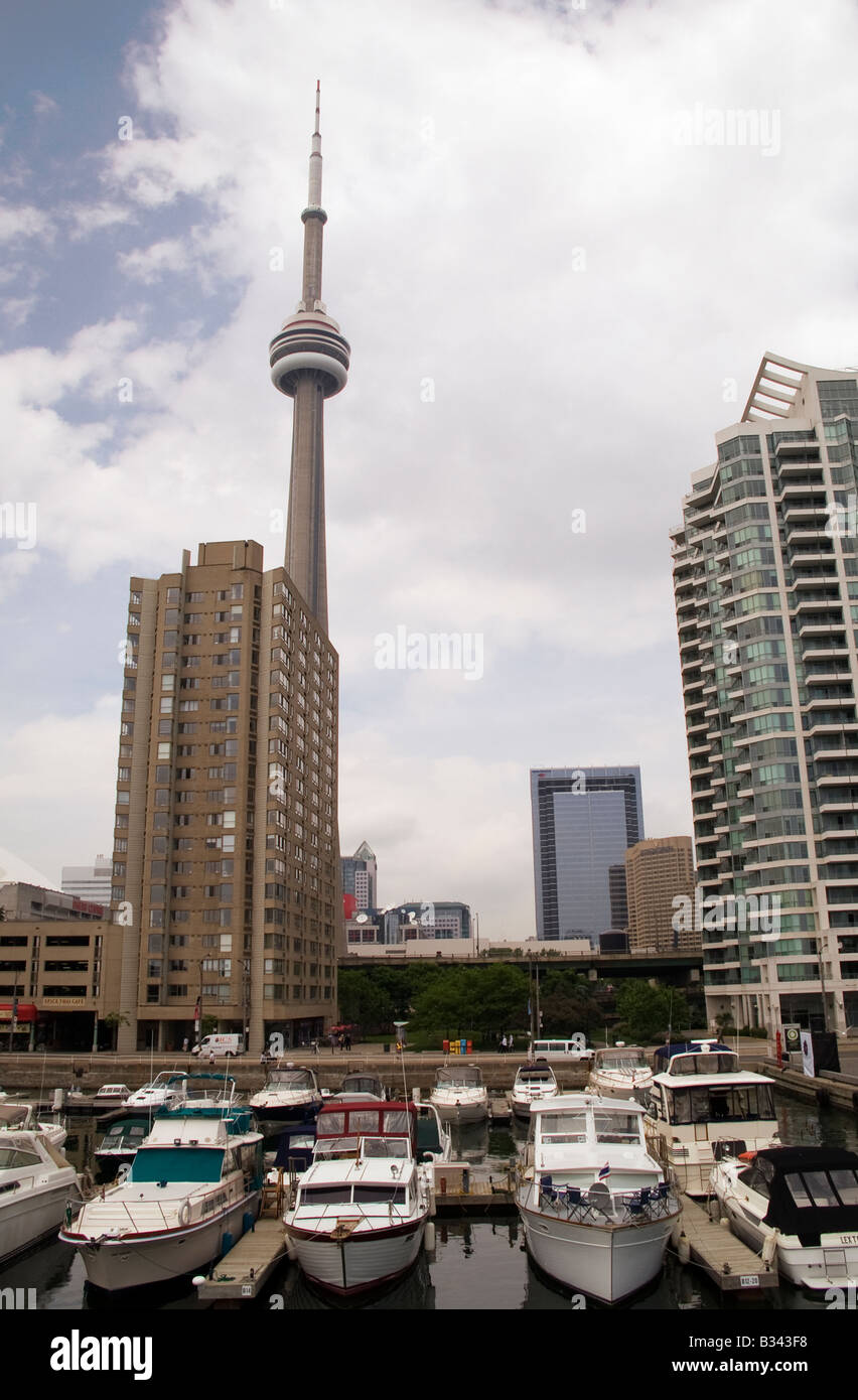 Toronto harbor front, CN Tower, Canada Stock Photo - Alamy