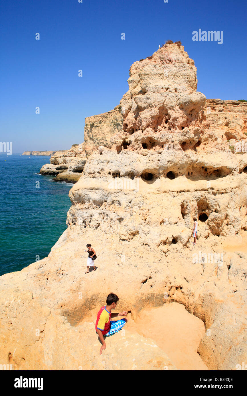 cliffs near Algar Seco, Algarve, Portugal Stock Photo - Alamy