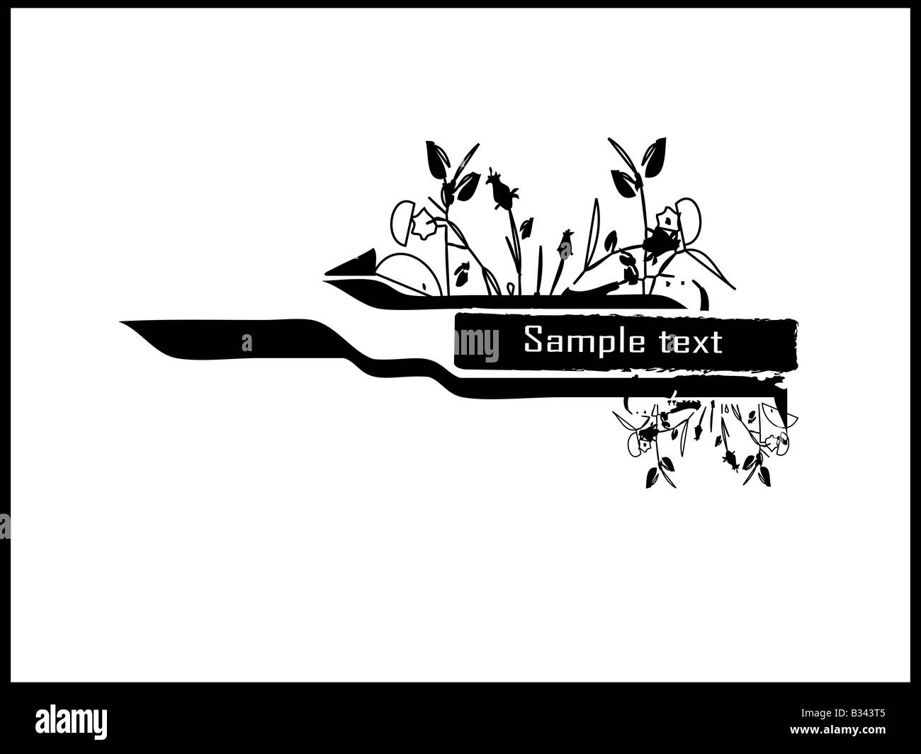 grungy sample text on isolated background Stock Photo - Alamy