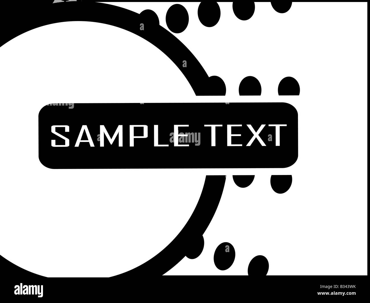 circular design with sample text Stock Photo - Alamy