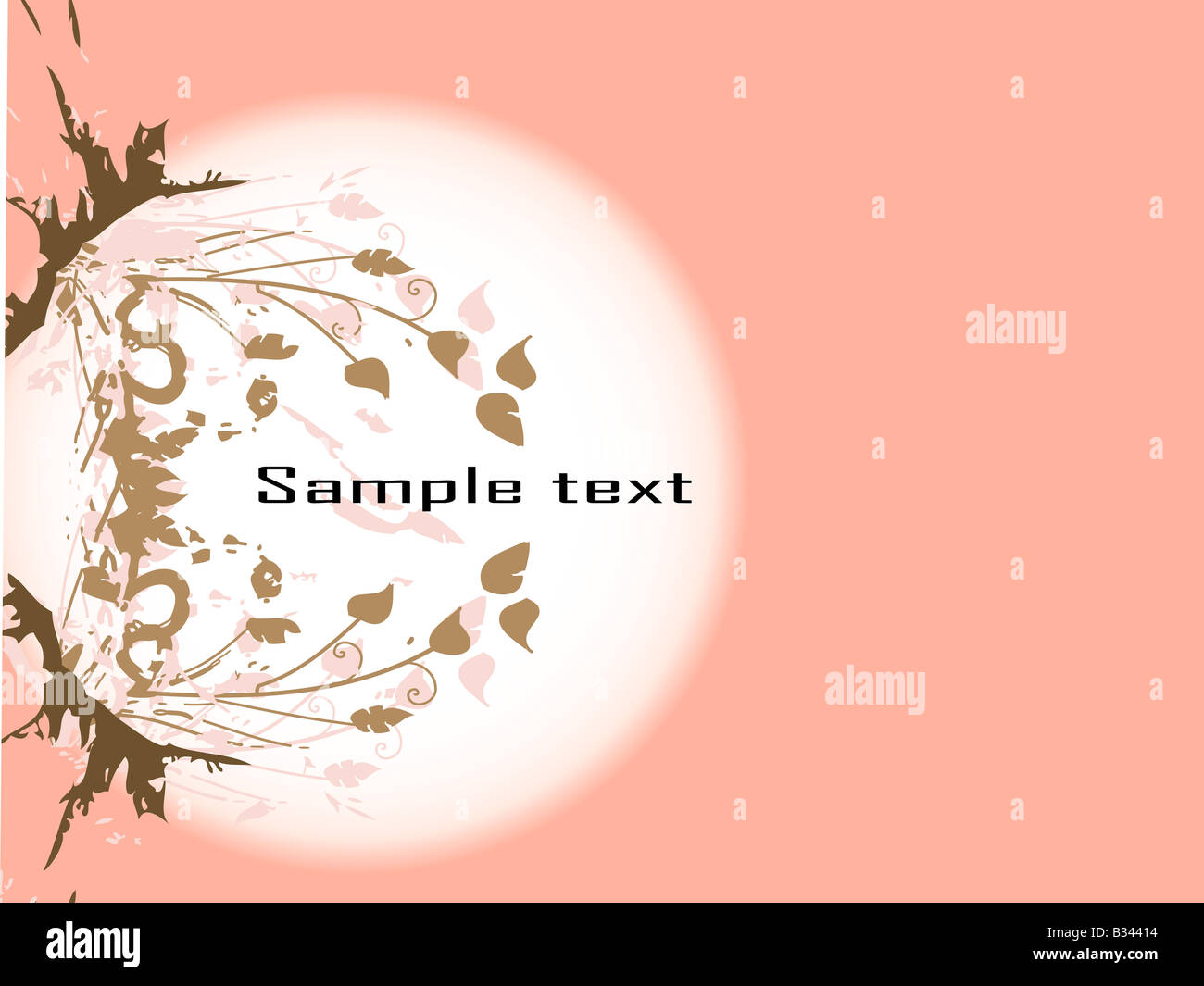swirly design with sample text on gradient background Stock Photo - Alamy