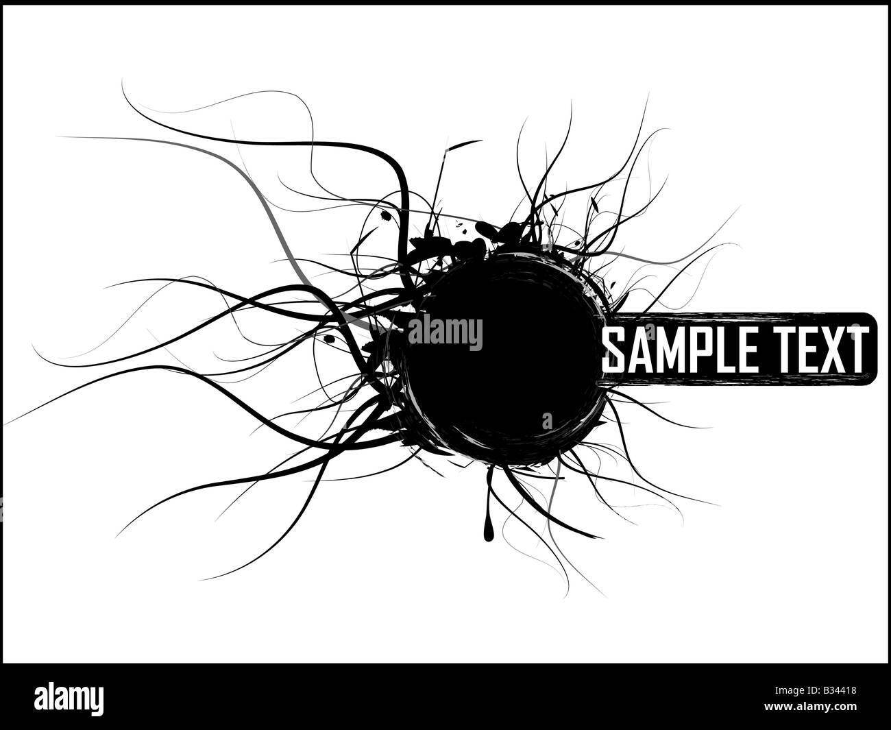 Text template in circle Black and White Stock Photos & Images - Alamy