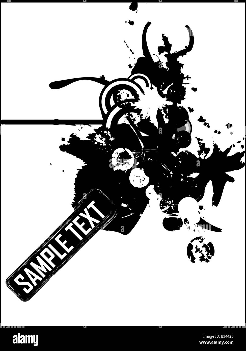 grungy design with sample text Stock Photo - Alamy