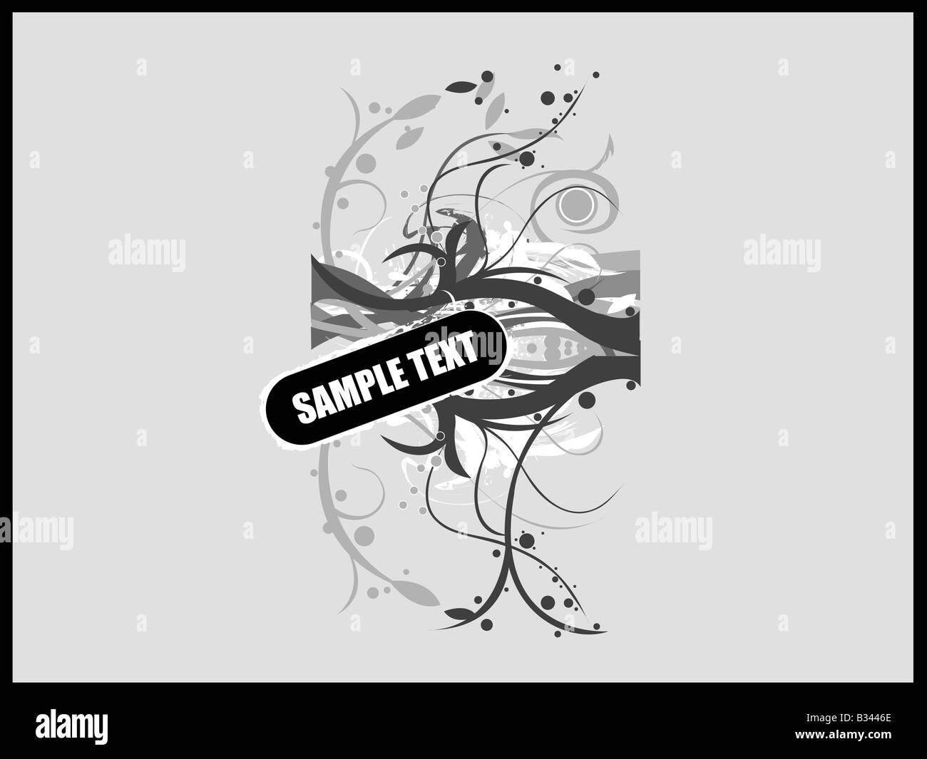 floral design with sample text Stock Photo - Alamy