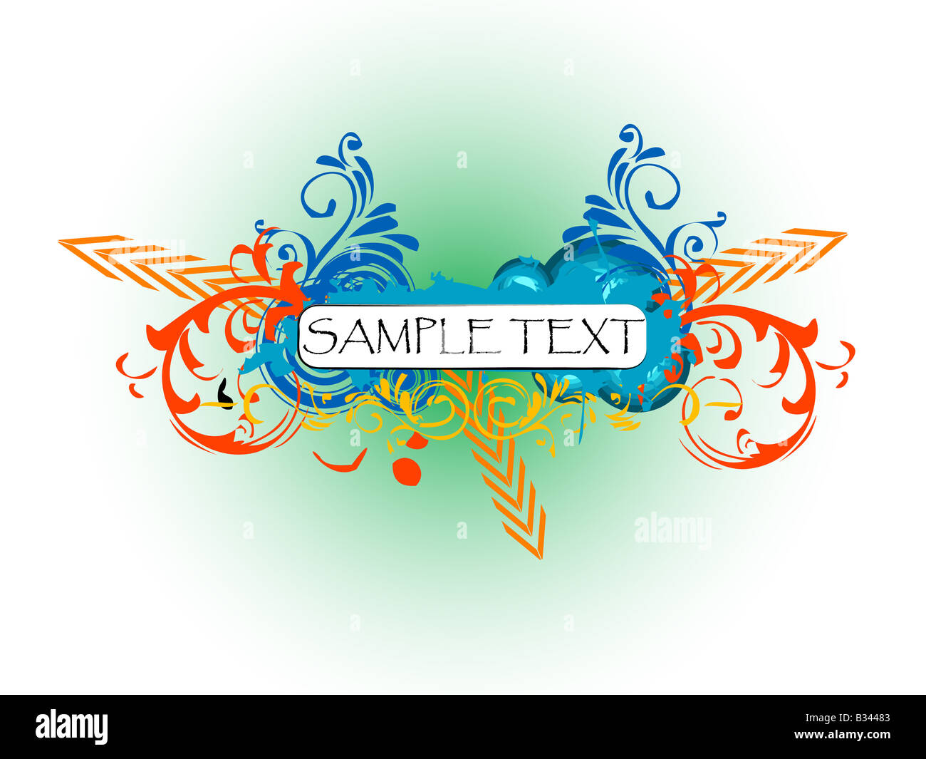 swirly design with arrows Stock Photo - Alamy