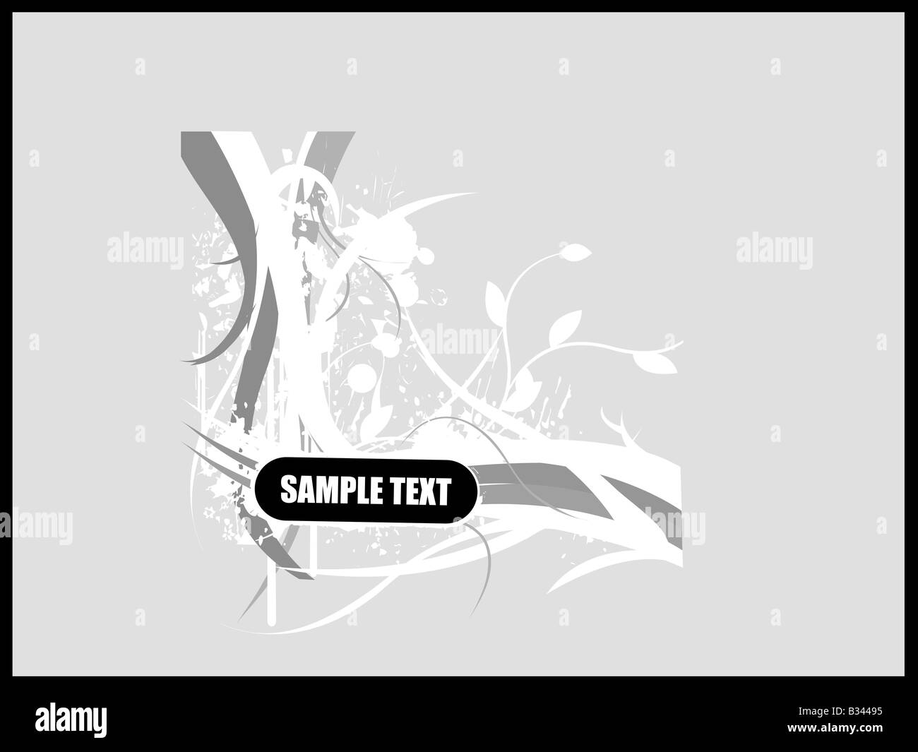 grungy isolated design with sample text Stock Photo - Alamy