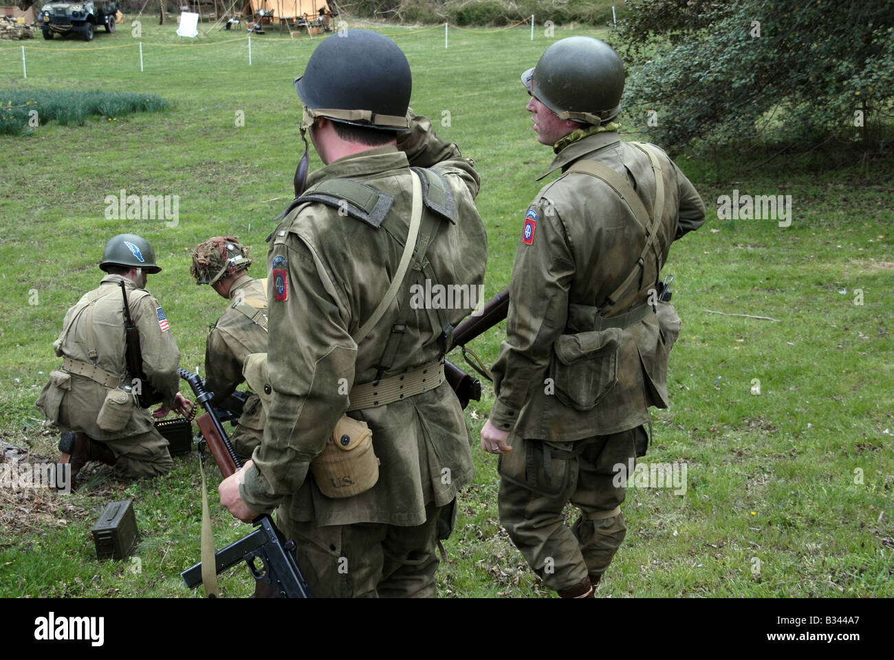 GI during WWII reenactment in Glendale md Stock Photo - Alamy