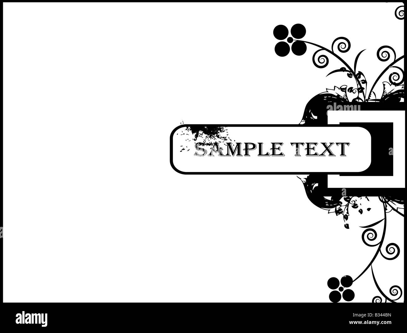 floral and sample text Stock Photo - Alamy