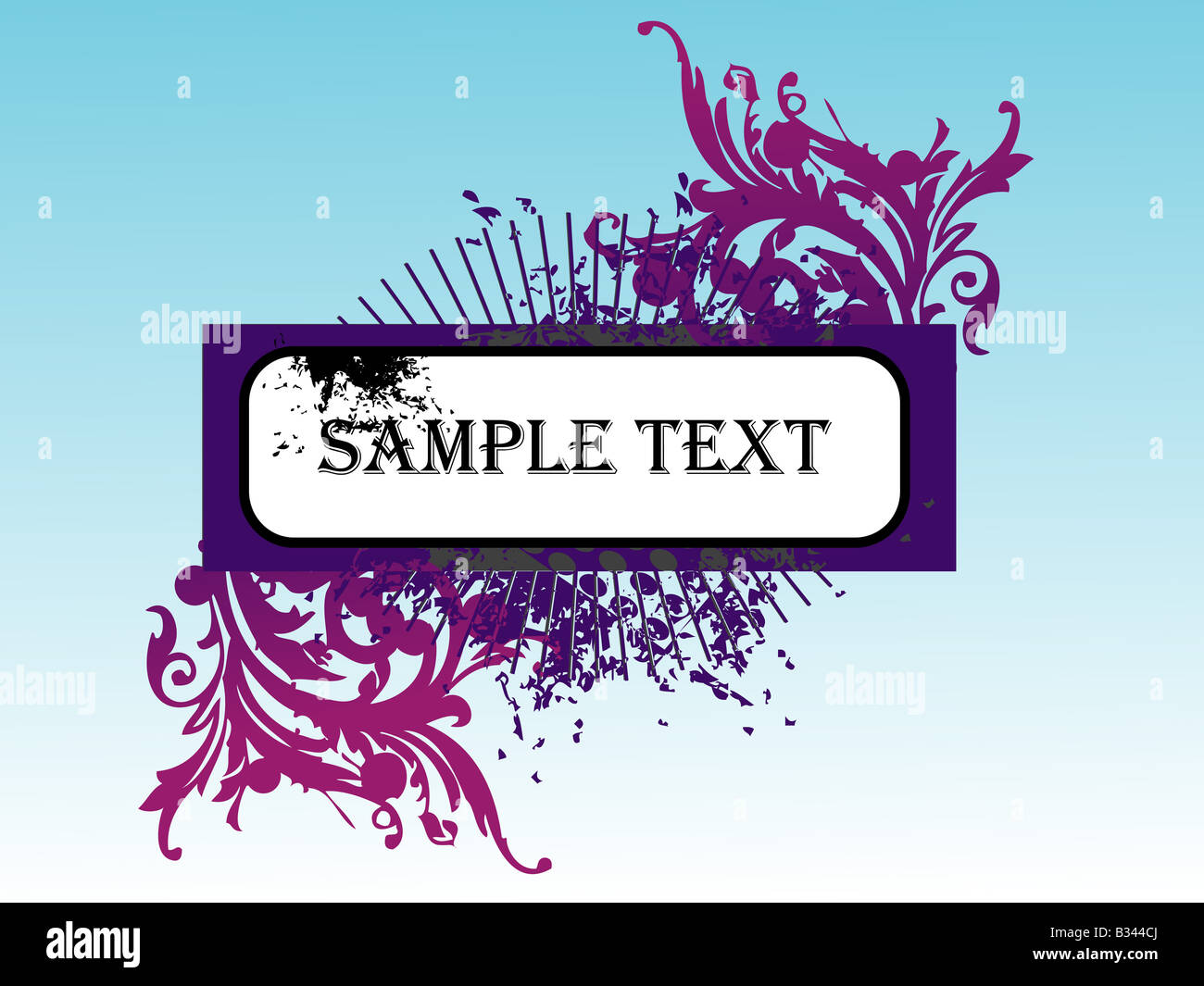 floral sample text with grunge Stock Photo - Alamy