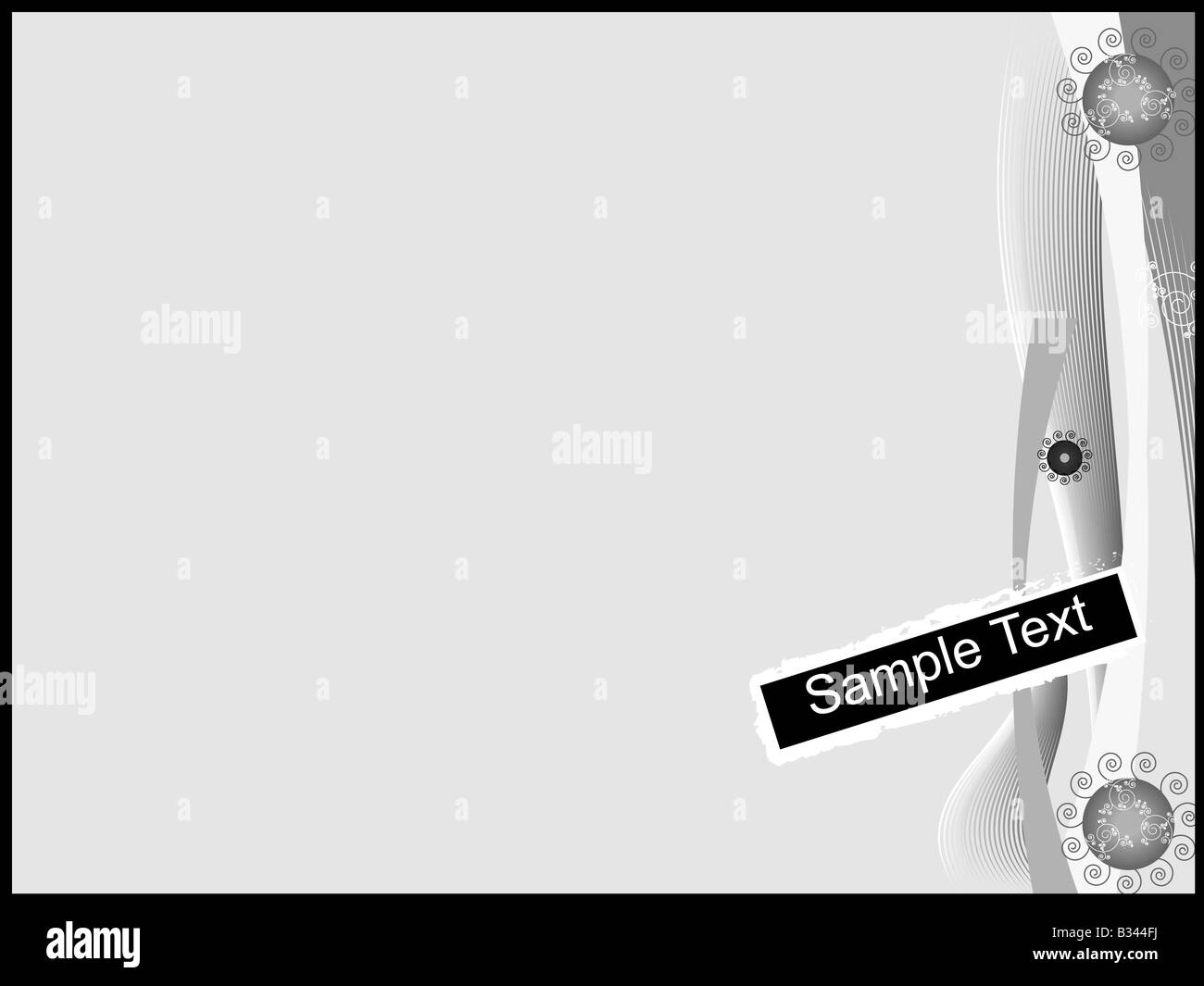 floral and sample text on isolated background Stock Photo - Alamy