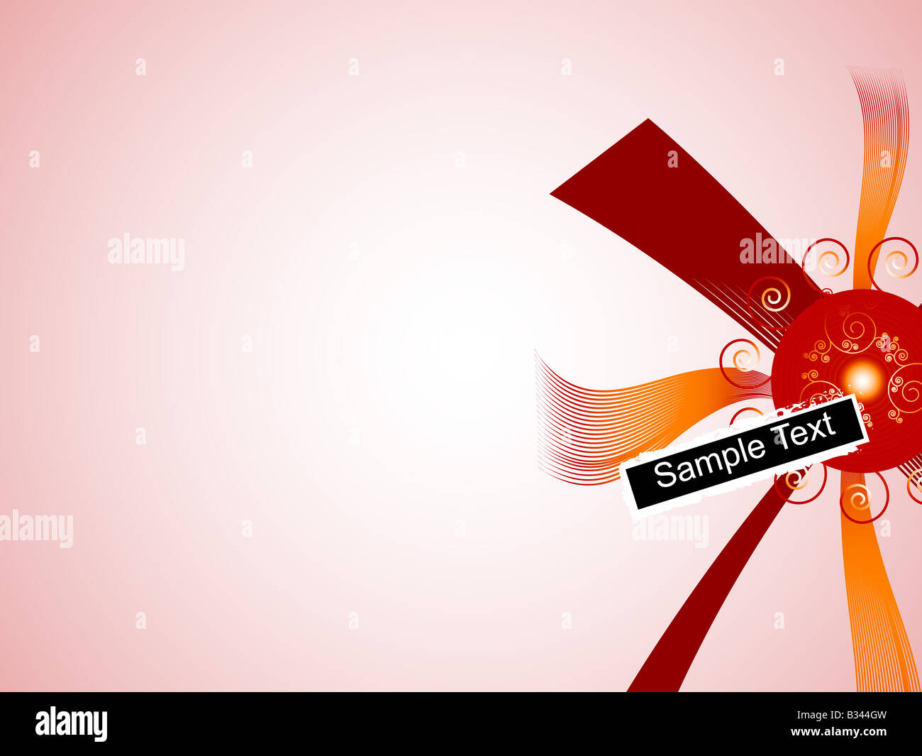 swirly sample text on gradient background Stock Photo - Alamy