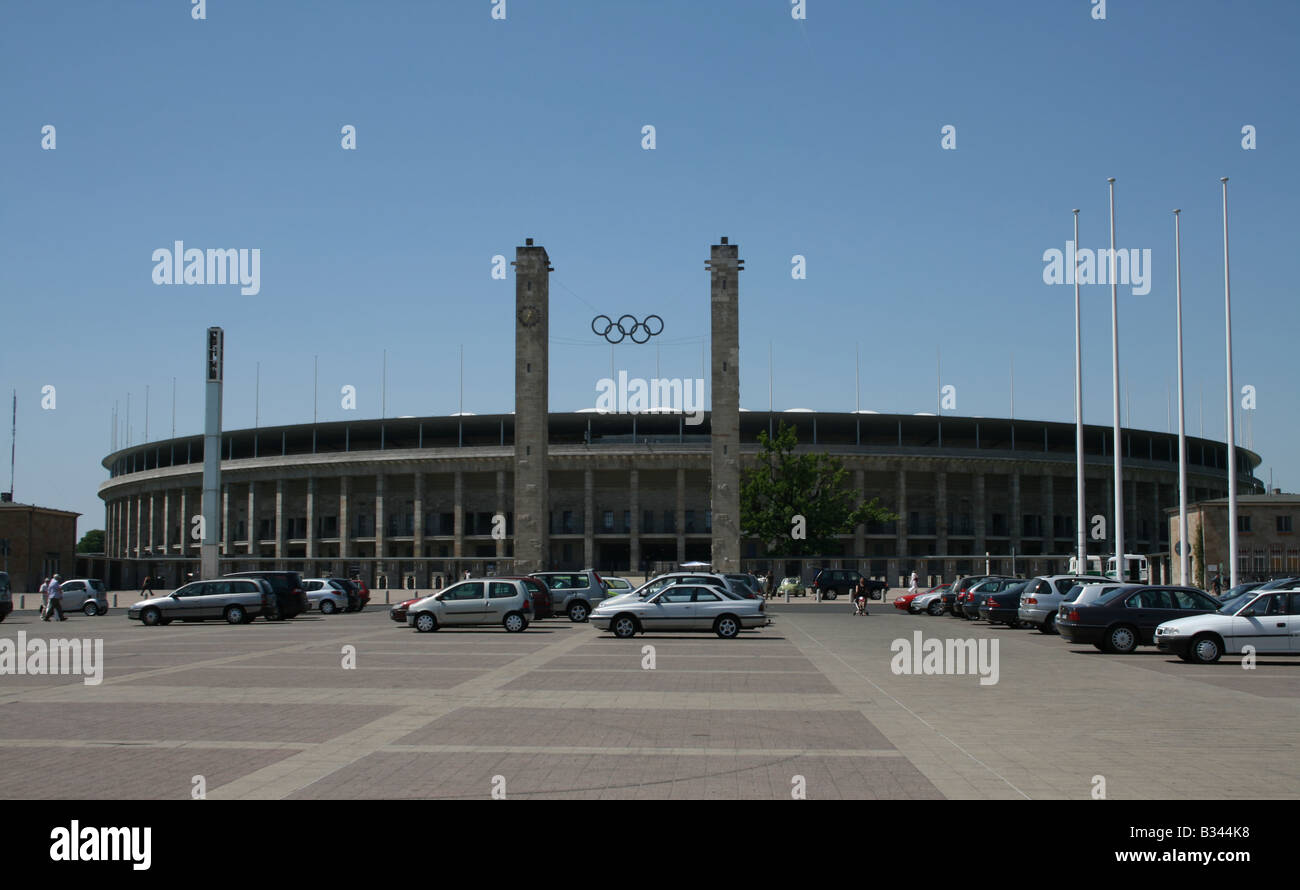 exterior view of Berlin Olympic Stadium Germany June 2008 Stock Photo ...