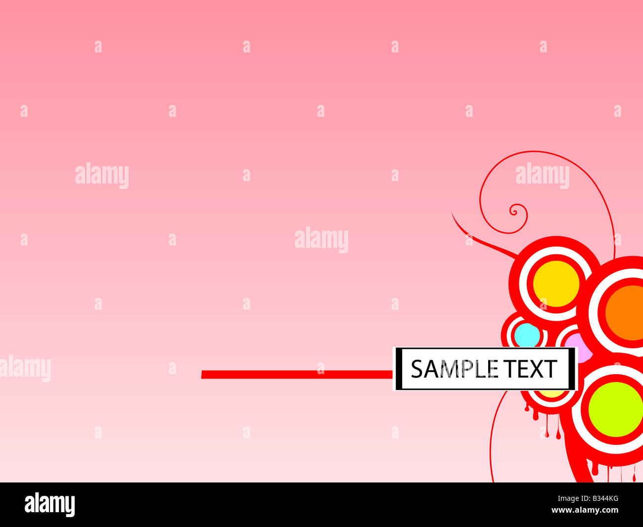 circles with text template on gradient background Stock Photo - Alamy