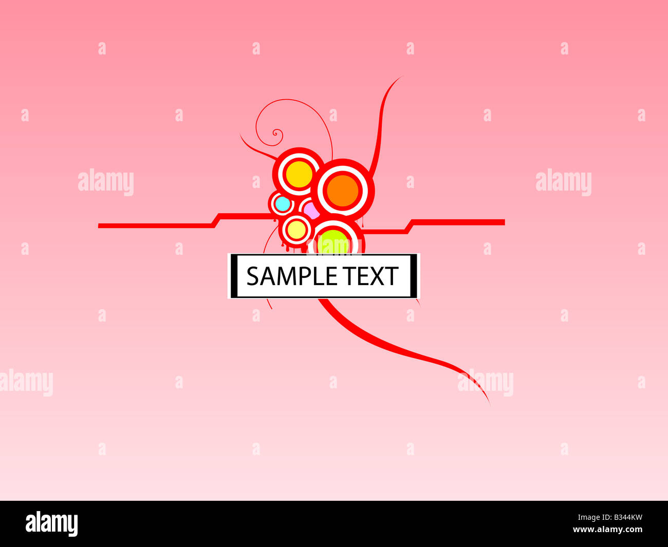circles with text template on gradient background Stock Photo - Alamy