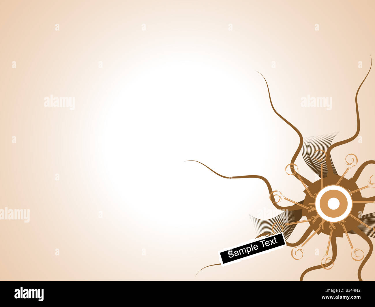 swirly sample text on gradient background Stock Photo - Alamy