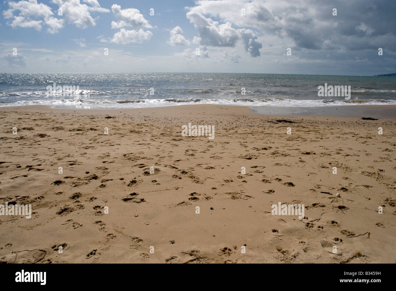 An empty beach in Bournemouth Stock Photo - Alamy
