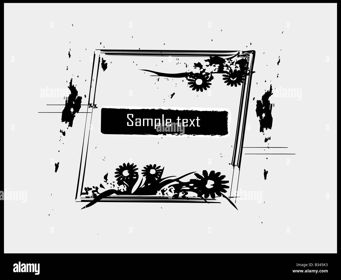 text template with frame on plain background Stock Photo - Alamy