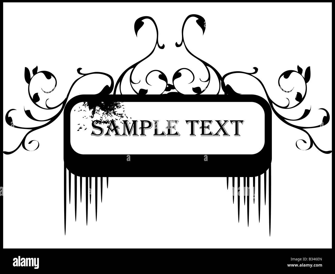 sample text with floral Stock Photo - Alamy