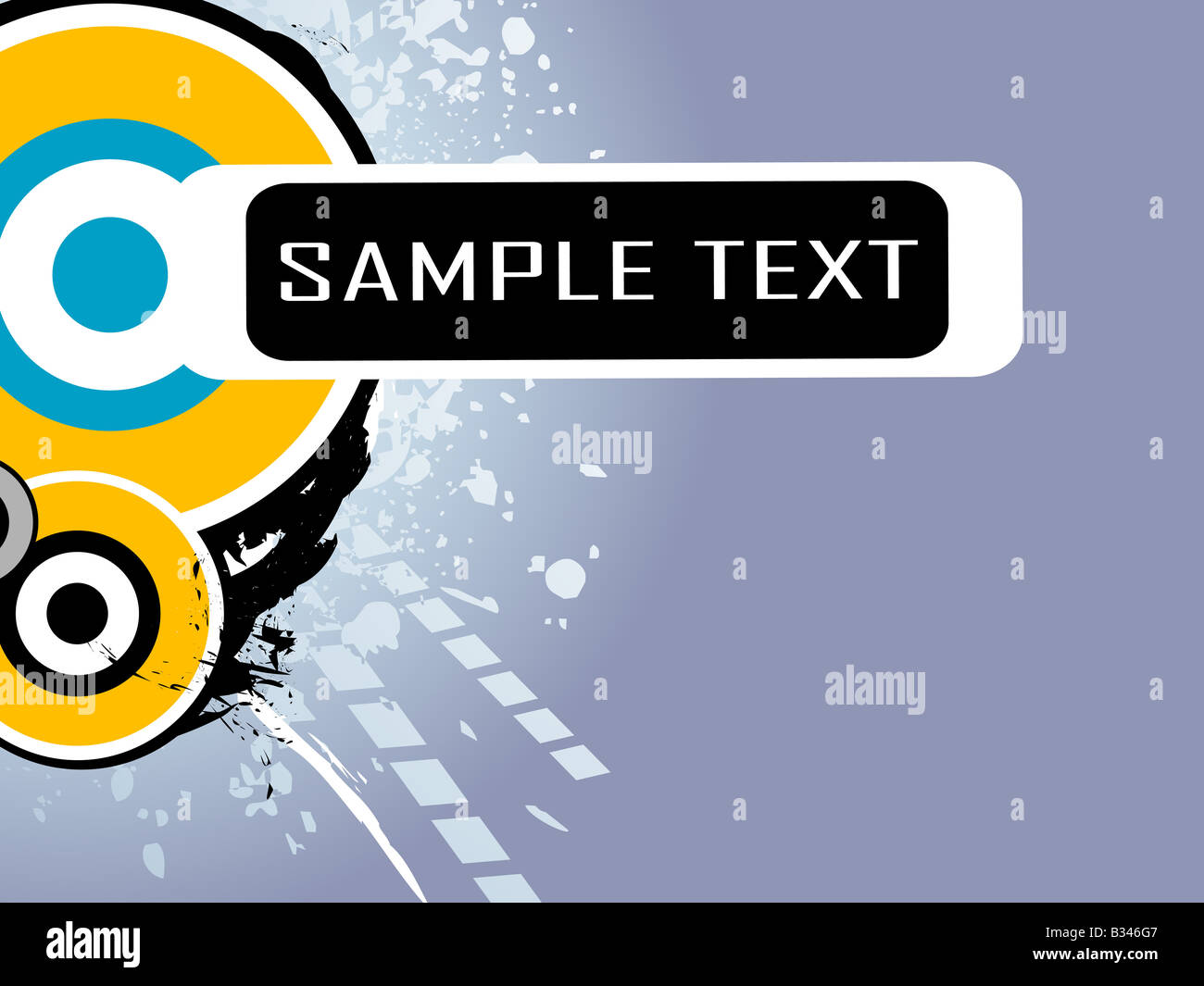 circular design with grunge and text template Stock Photo - Alamy
