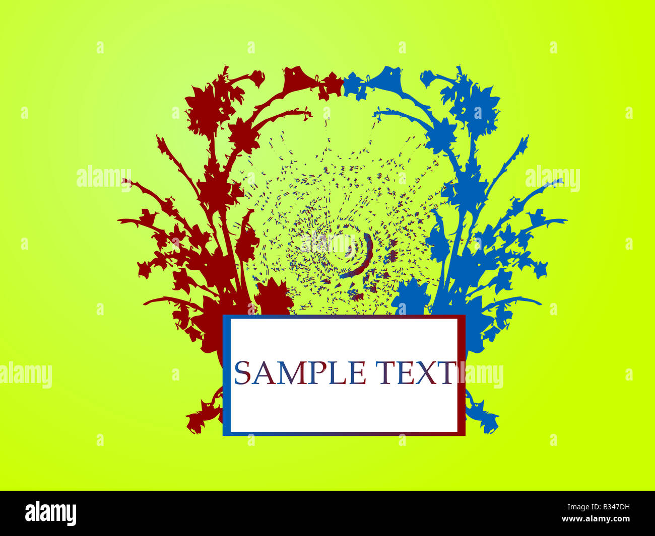 beautiful floral design with sample text Stock Photo - Alamy
