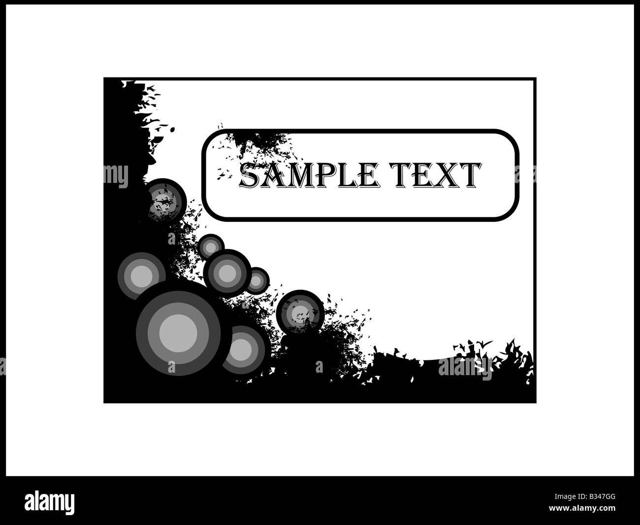 sample text in frame Stock Photo - Alamy