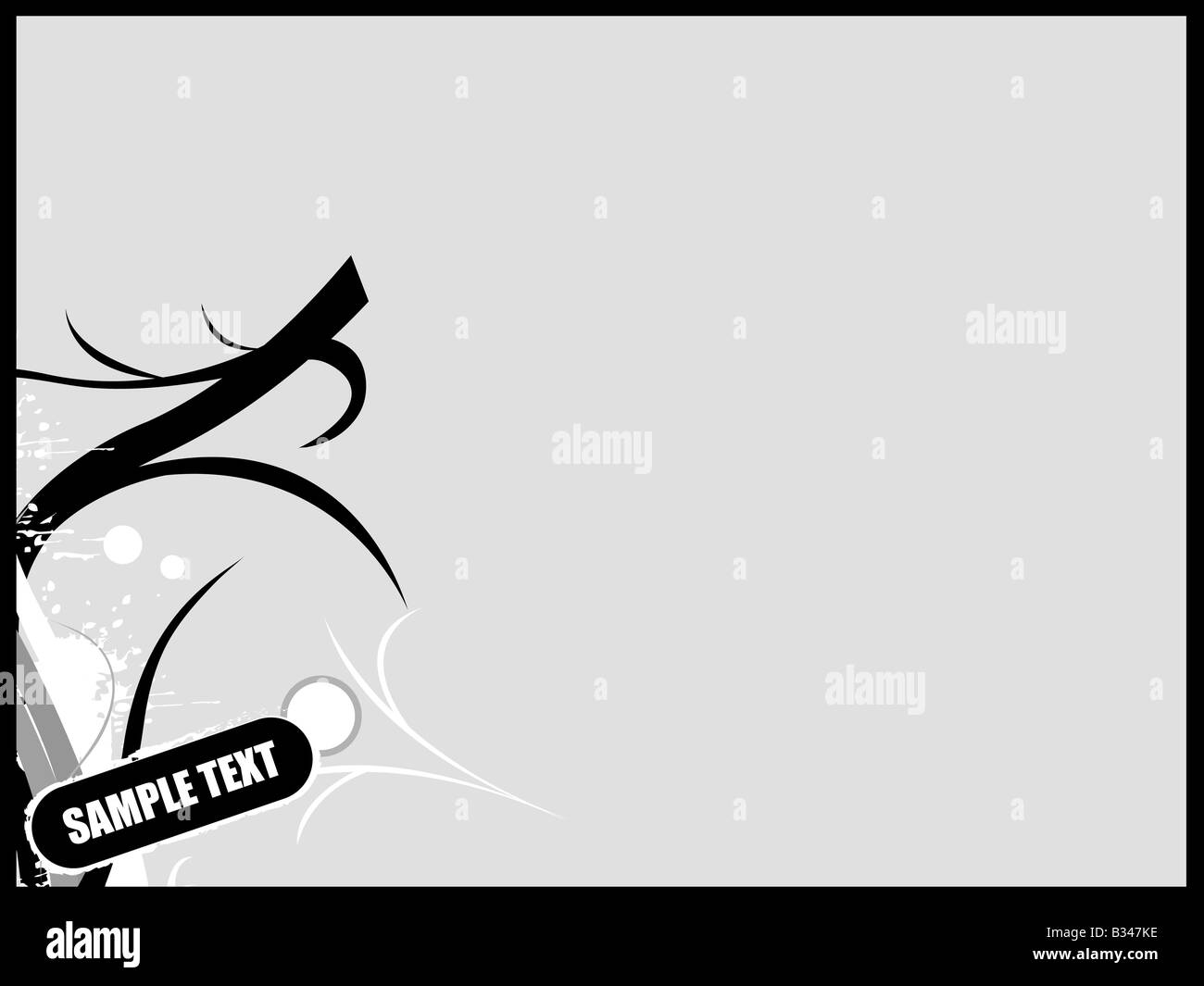 swirly design with swirls and text template Stock Photo - Alamy