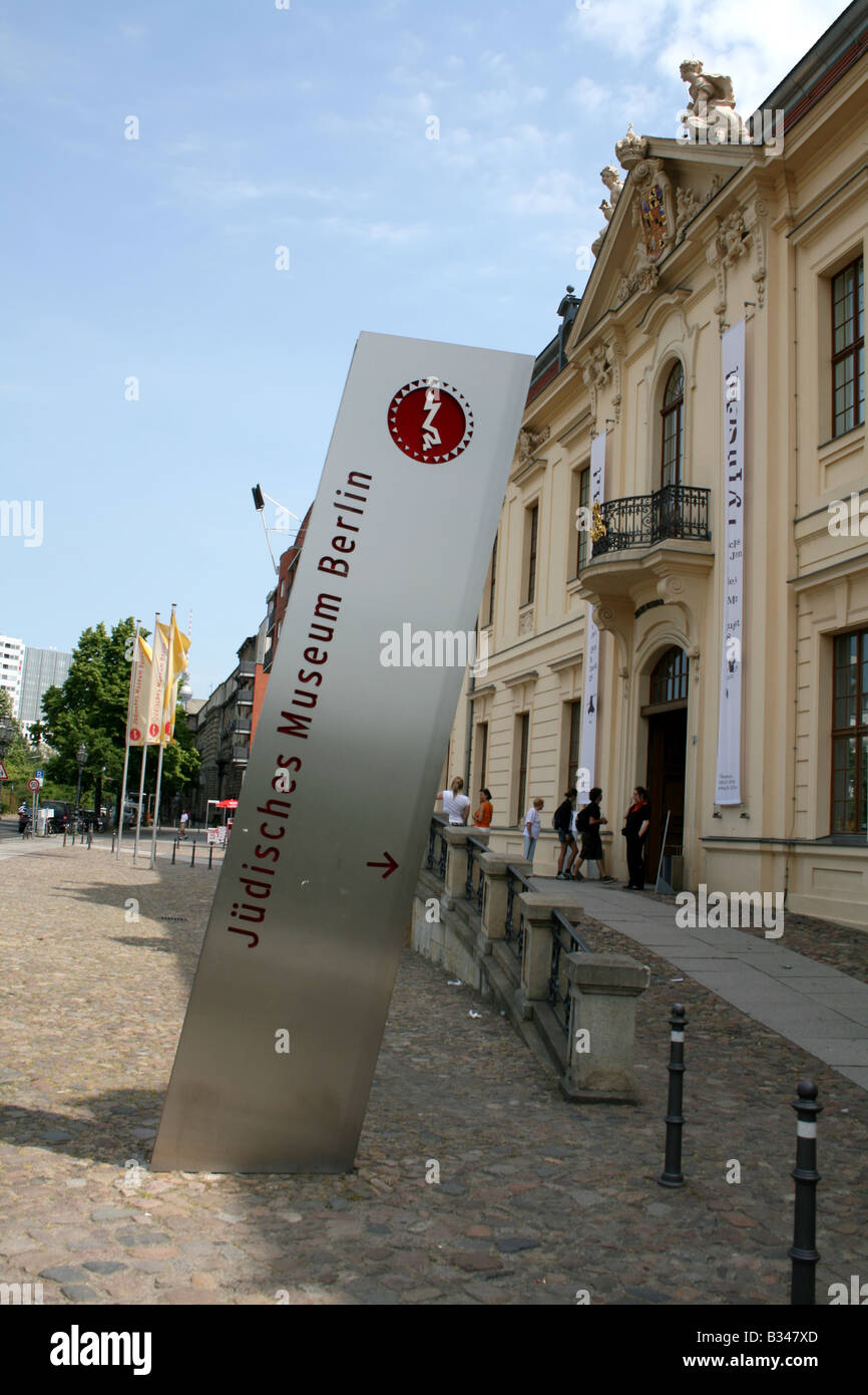 exterior view of Jewish museum entrance Berlin Germany June 2008 Stock ...