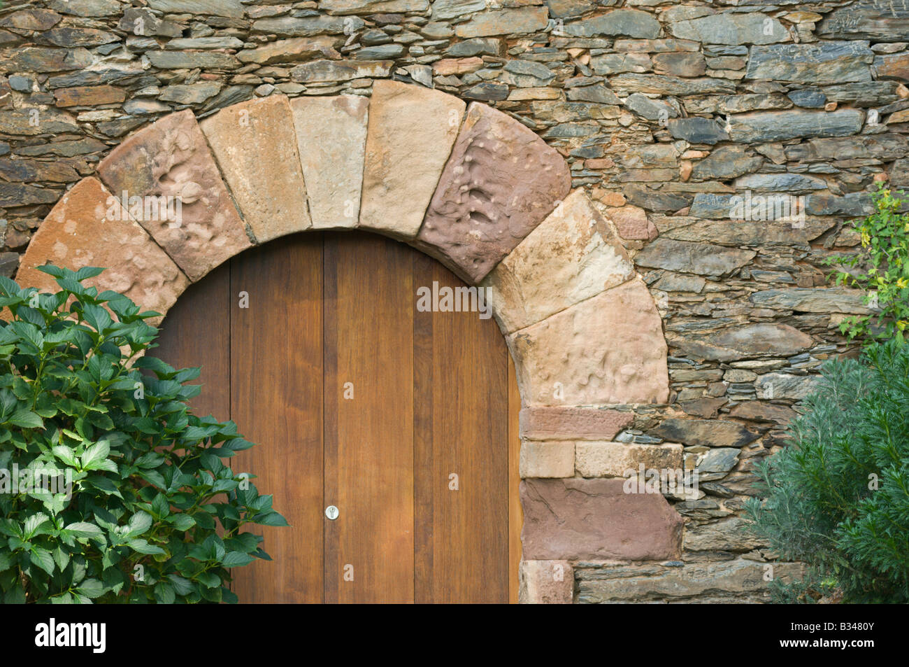 Entrance door of traditional house, Spain Stock Photo - Alamy