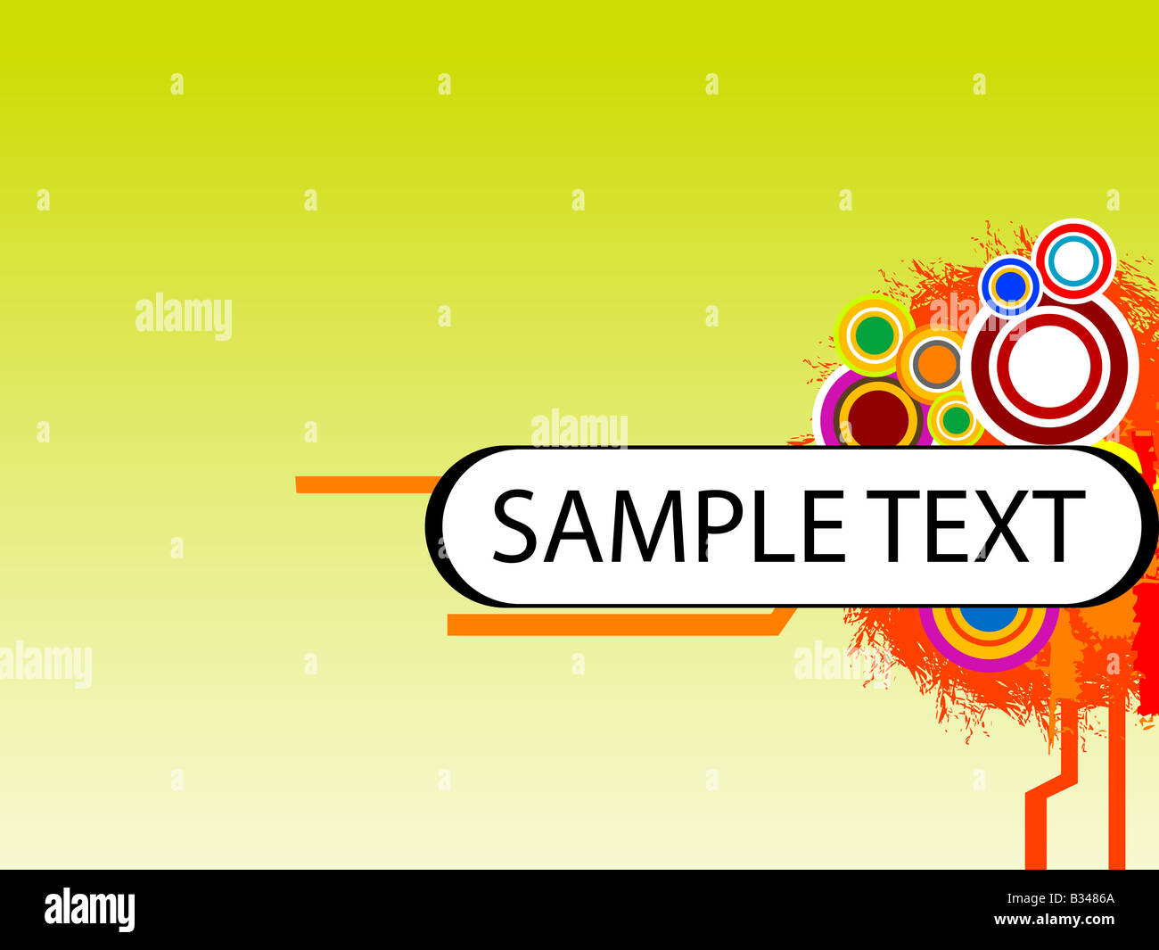 text-box with grungy circles Stock Photo - Alamy