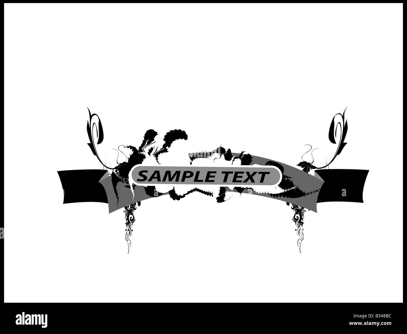 sample text with splatter on isolated background Stock Photo - Alamy