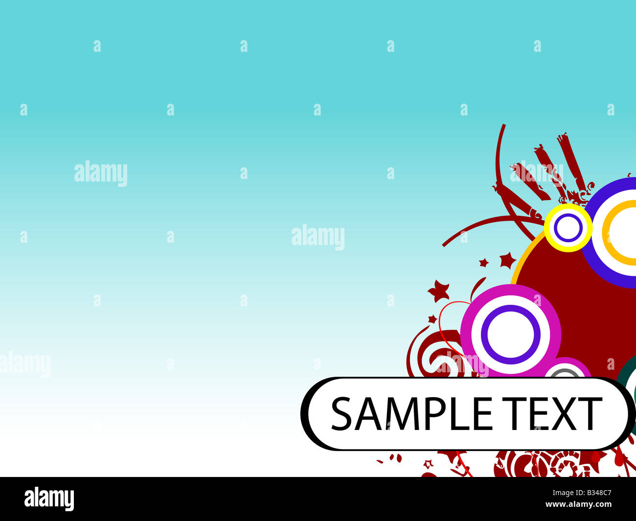 text-template with swirly circles Stock Photo - Alamy