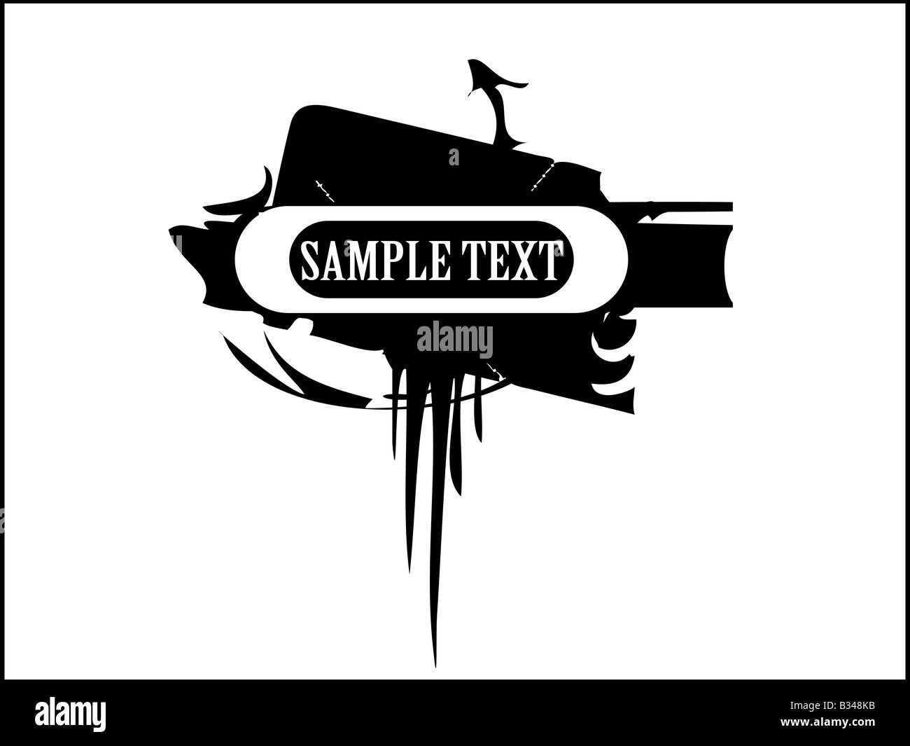 stained sample text on isolated background Stock Photo - Alamy